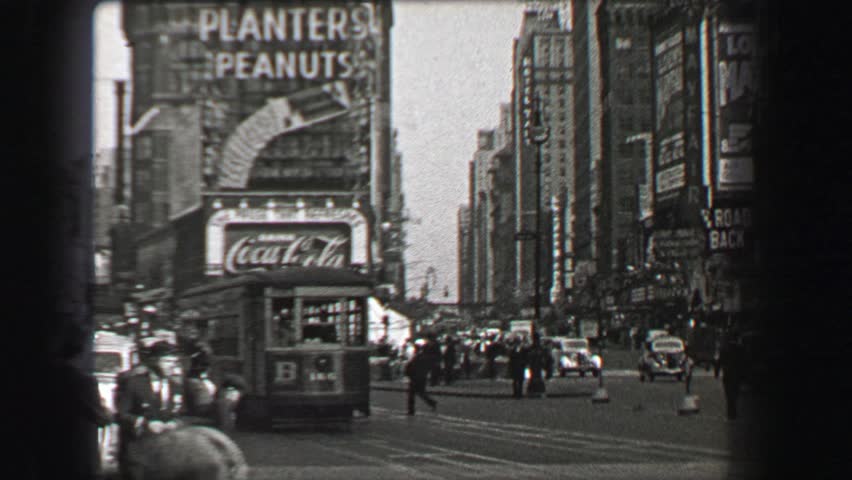 new york city 1937 times square Stock Footage Video (100% Royalty-free ...
