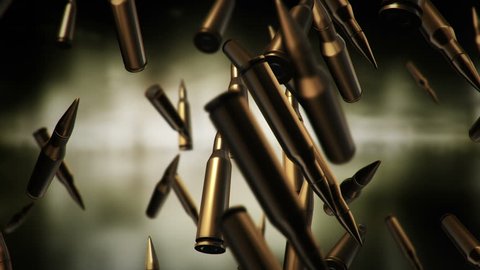 Animation Falling Bullets Different Calibers On Stock Footage Video ...