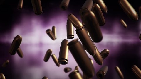 Animation Falling Bullets Different Calibers On Stock Footage Video ...