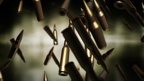 Animation Falling Bullets Different Calibers On Stock Footage Video ...