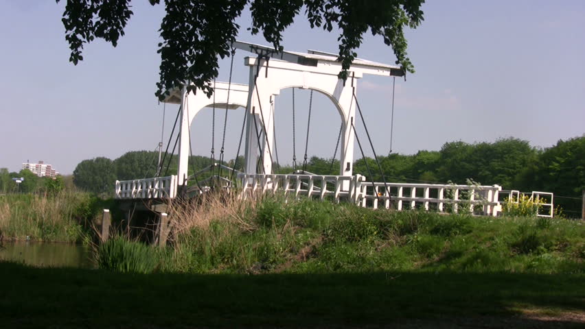 old fashioned white drawbridge Stock Footage Video (100% Royalty-free ...