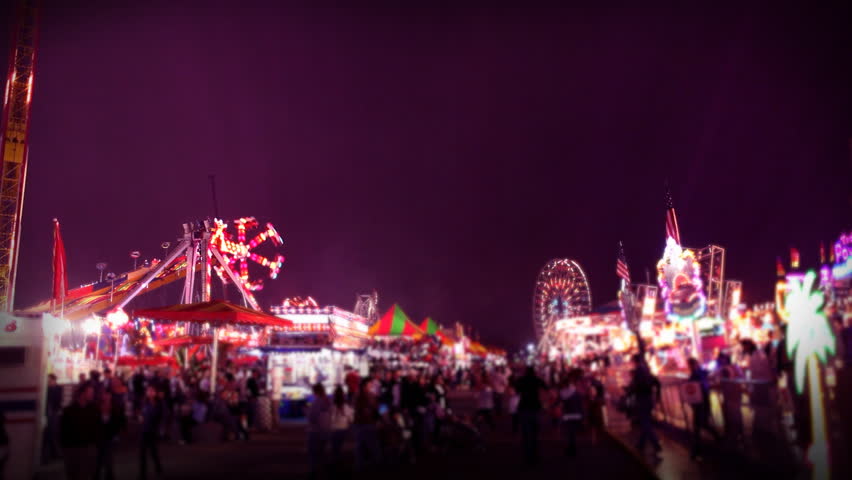 carnival rides games night Stock Footage Video (100% Royalty-free ...