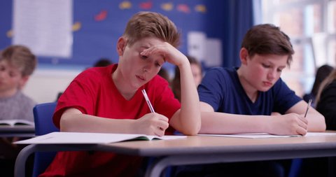 4k Young Student Struggling During Class Stock Footage Video (100% ...