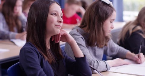 4k Students School Uniform Taking Exam Stock Footage Video (100% ...