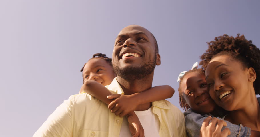 close ethnic happy family skyping together Stock Footage Video (100% ...