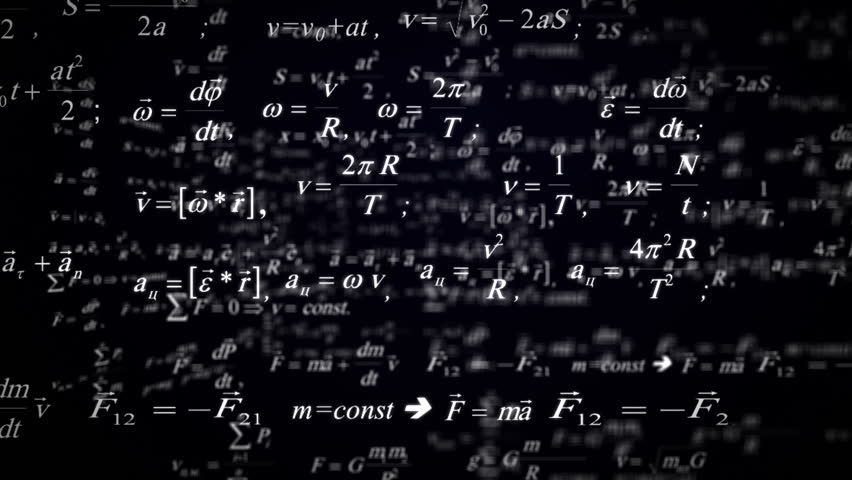 Mathematics Formulas Flying Though
