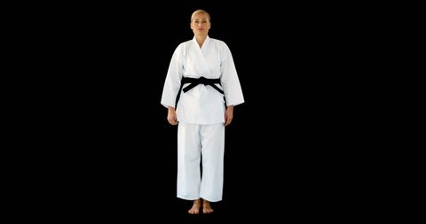 Businessman Standing Arms Crossed Against Black Stock Footage Video ...