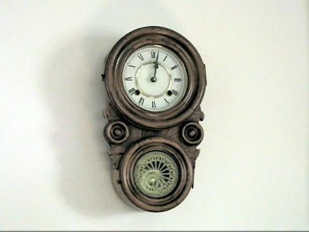 Antique Chiming Clock Striking Twelve Stock Footage Video (100% Royalty ...