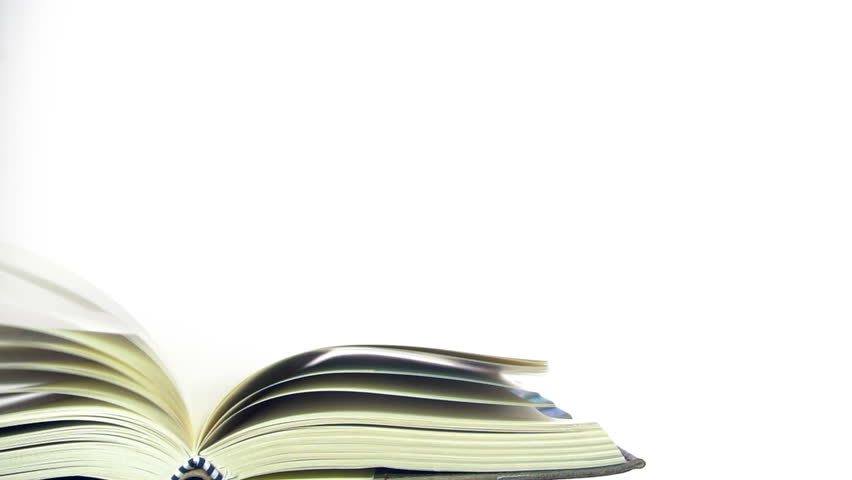flipping book pages close on white Stock Footage Video (100% Royalty ...