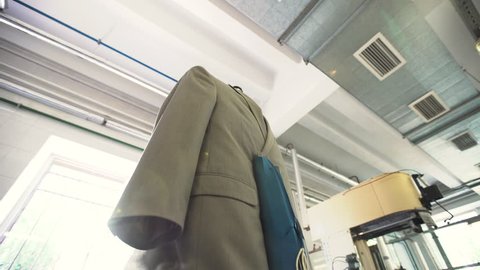 Machine Cleaning Jacket Drycleaning Stock Footage Video (100% Royalty ...