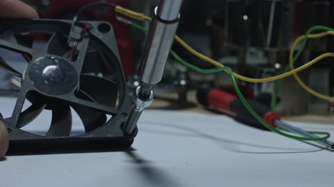 4k Technical Composition Screwdriver Putting Bolts Stock Footage Video ...