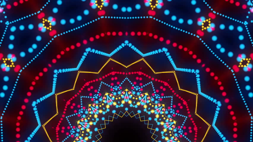 Disco Kaleidoscope Stage Visual Loop Stock Footage Video (100% Royalty ...