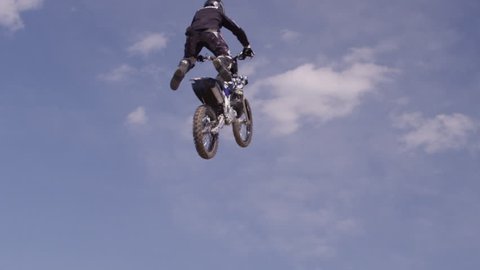 Freestyle Motocross Fmx Rider Doing Crazy Stock Footage Video (100% ...