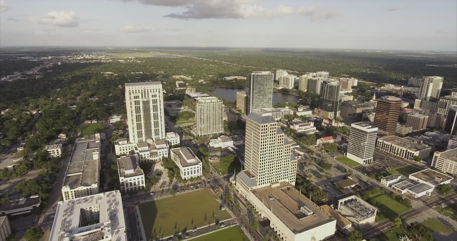 Orlando Florida Aerial View Stock Footage Video (100% Royalty-free ...