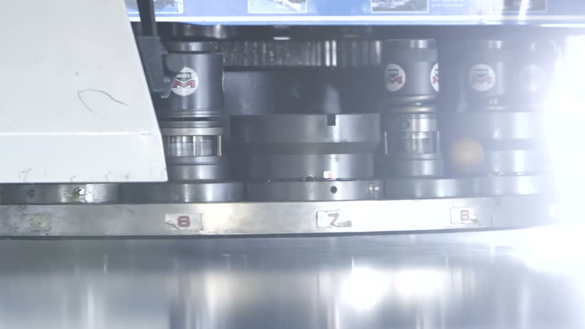 Punch Machine Pressing Holes in Stock Footage Video (100% Royalty-free ...