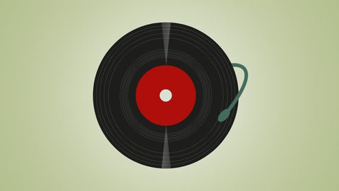 Vinyl Records Spinning Loop Animation Alpha Stock Footage Video (100% ...