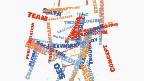 Animated Pr Word Cloud Shaped Human Stock Footage Video (100% Royalty ...