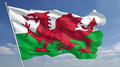 4k Wales Flag Animated Background Features Stock Footage Video (100% ...