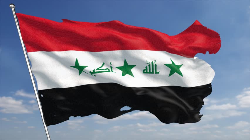 4k iraq flag animated background features Stock Footage Video (100% ...