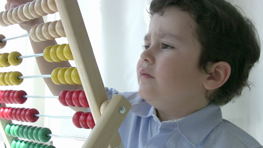 Preschool Student Learning Mathematics with Stock Footage Video (100% ...