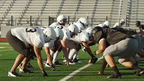 Football Snapped Handed Off During Game Stock Footage Video (100% ...