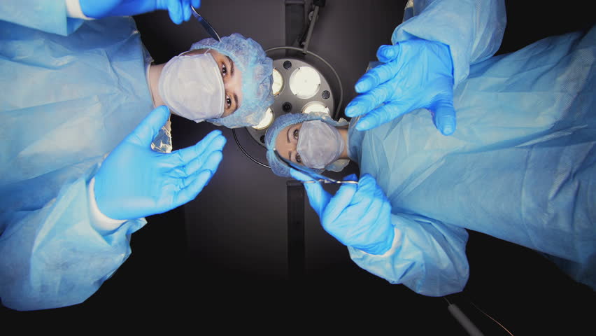 patient first person view surgery team Stock Footage Video (100% ...