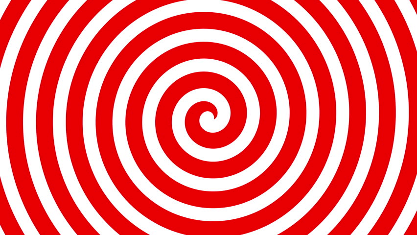 white hypnotic spiral rotates on red Stock Footage Video (100% Royalty ...