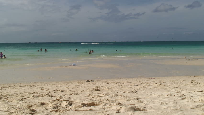 static shot" stationary view beautiful beach Stock Footage Video (100% ...