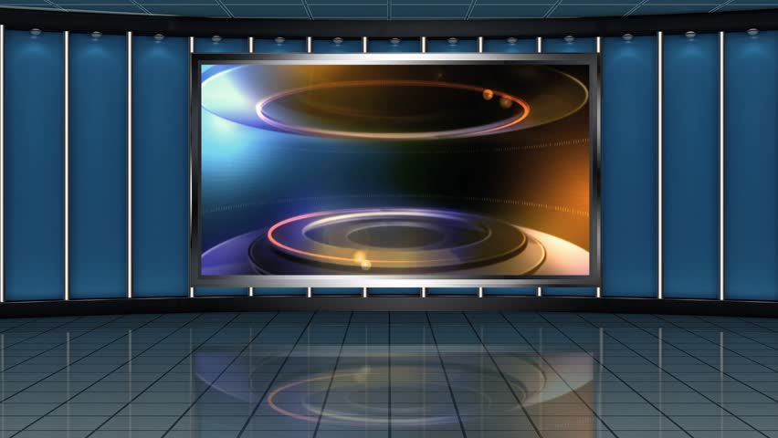 News Tv Studio Set 255 Virtual Green Screen Background Royalty Free