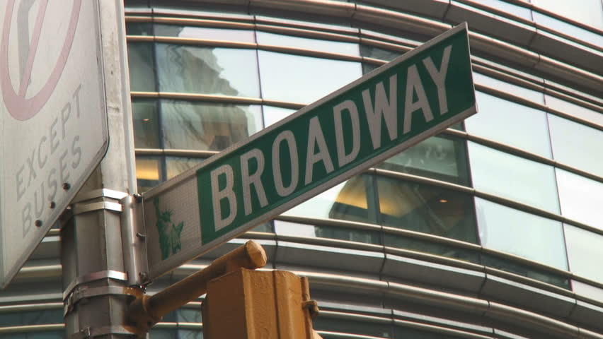 Broadway Street Sign, New York Stock Footage Video (100% Royalty-free ...