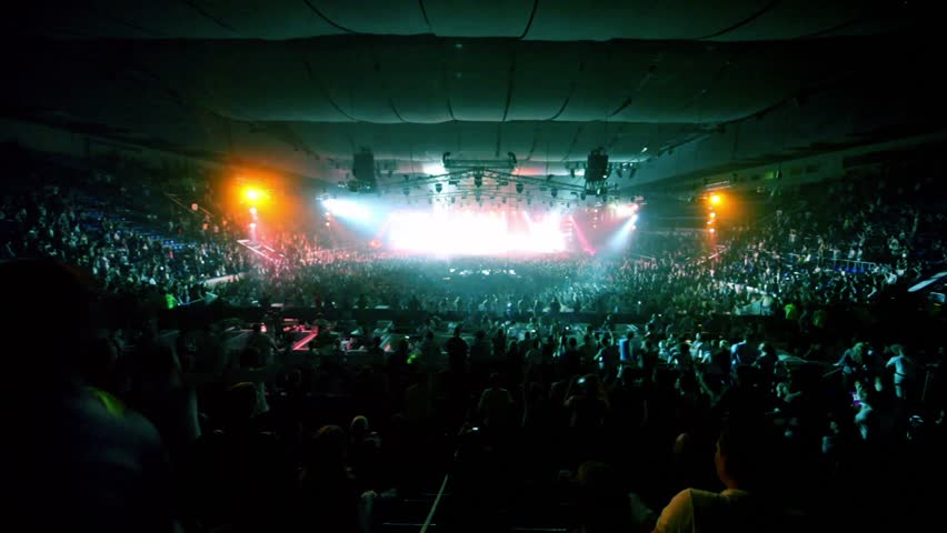 many people rave party large congested Stock Footage Video (100% ...