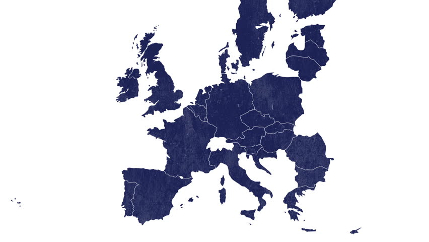 european union blue textured map animated : vidéo de stock (100 % libre ...