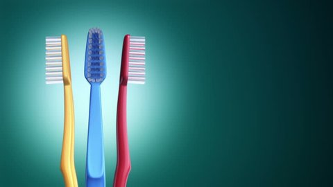 Animation Rotation Toothbrushes Animation Seamless Loop Stock Footage ...