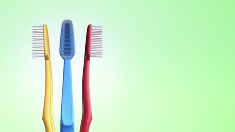 Animation Rotation Toothbrushes Animation Seamless Loop Stock Footage ...