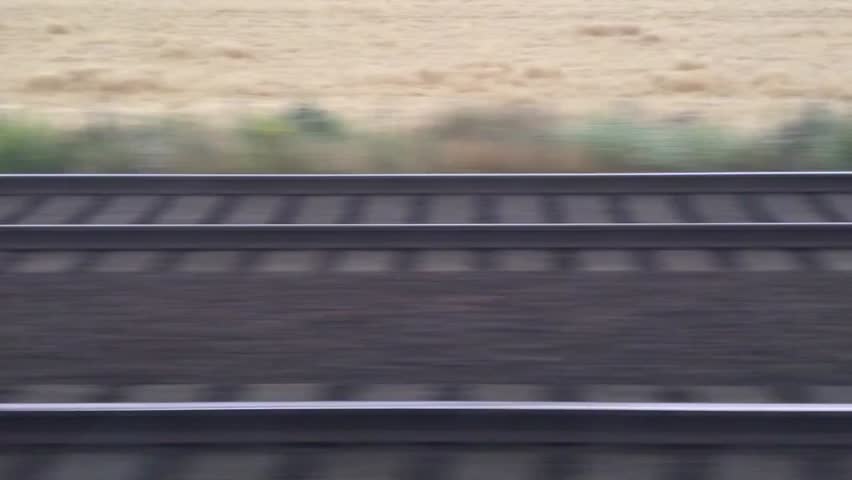side view train on railway countryside Stock Footage Video (100% ...