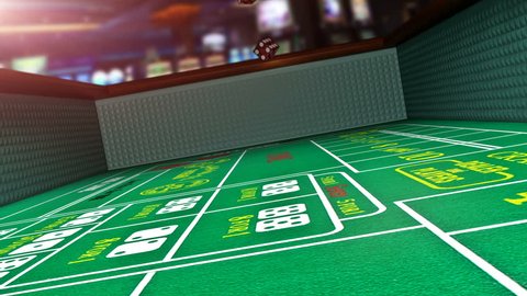 Slow Motion Dice Being Rolled Craps Stock Footage Video (100% Royalty ...