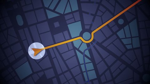 Gps Navigation Localization Seamless Loop 2d Stock Footage Video (100% ...