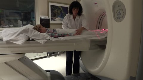Young Radiology Technologist Setting Cat Scan Stock Footage Video (100% ...