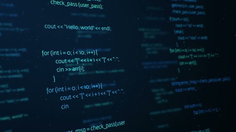 Animation Programming On Abstract Digital Screen Stock Footage Video ...