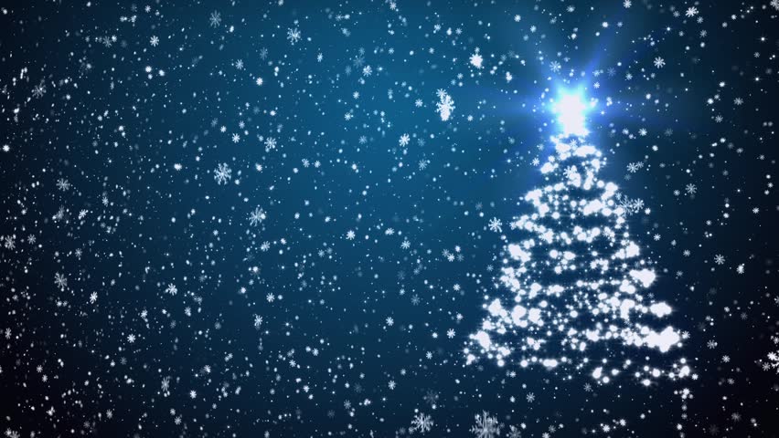 christmas fur-tree falling snow Stock Footage Video (100% Royalty-free ...