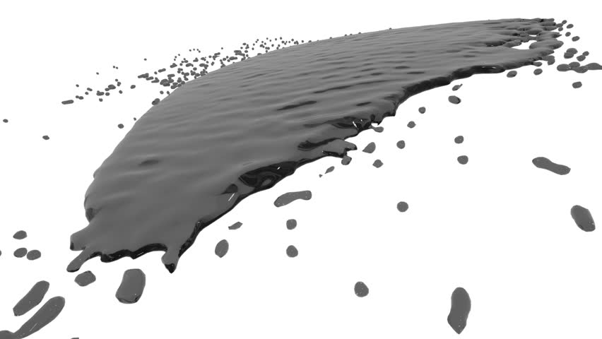 grey fluid flow hits surface Stock Footage Video (100% Royalty-free ...