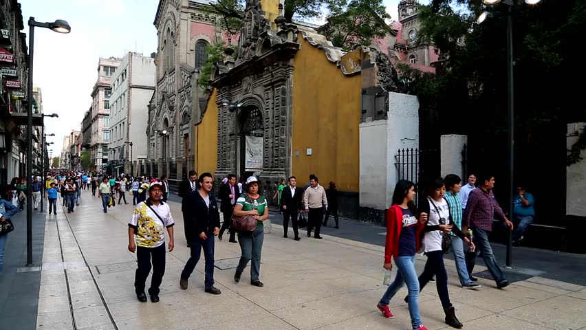 mexico citymexico june 15 people walking Stock Footage Video (100% ...