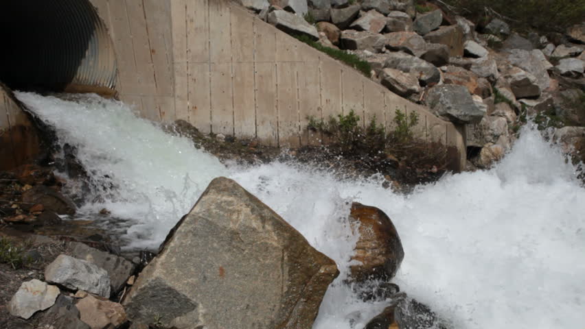 Flood Control Culvert Pipe in Stock Footage Video (100% Royalty-free ...