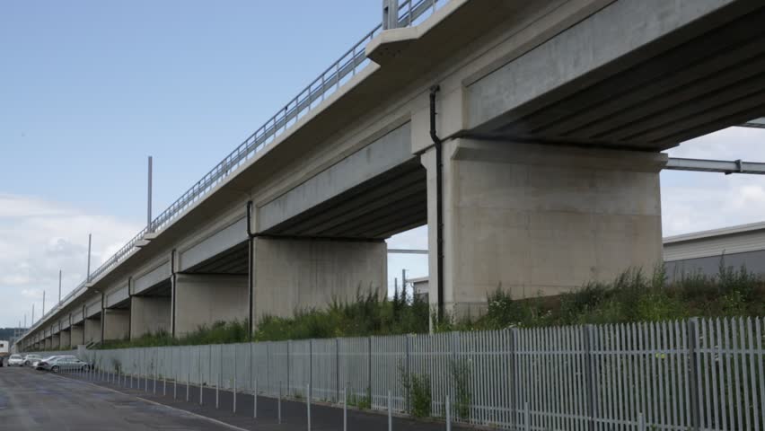 Concrete Railway Bridge in an Stock Footage Video (100% Royalty-free ...