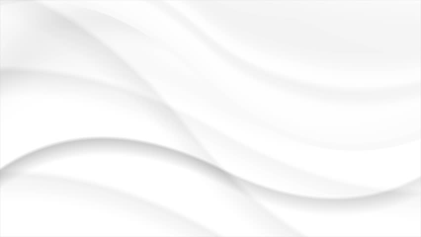white abstract flowing wavy motion background Stock Footage Video (100% ...