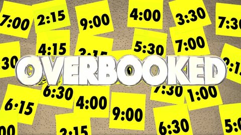 Overbooked Many Appointments Schedule Times 3d Stock Footage Video (100 ...
