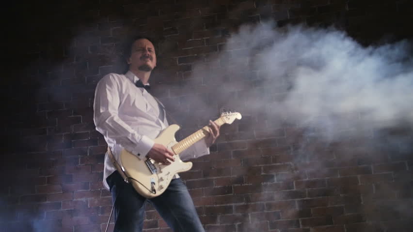 Man Plays Guitar Concert Rock Band Stock Footage Video (100% Royalty ...