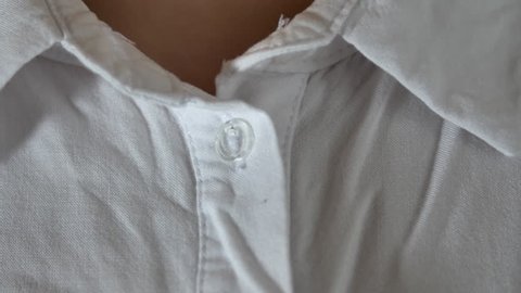 Oung Woman Undoing First Button Her Stock Footage Video (100% Royalty ...