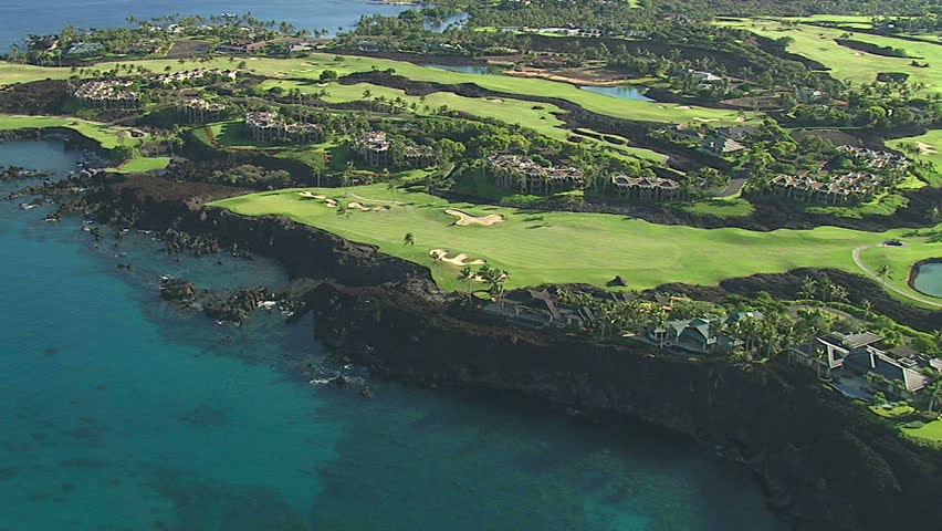 aerial hawaiian golf course Stock Footage Video (100% Royalty-free ...