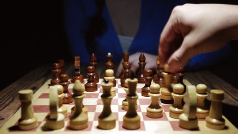 Playing Chess First Person Pov Timelapse Stock Footage Video (100% ...